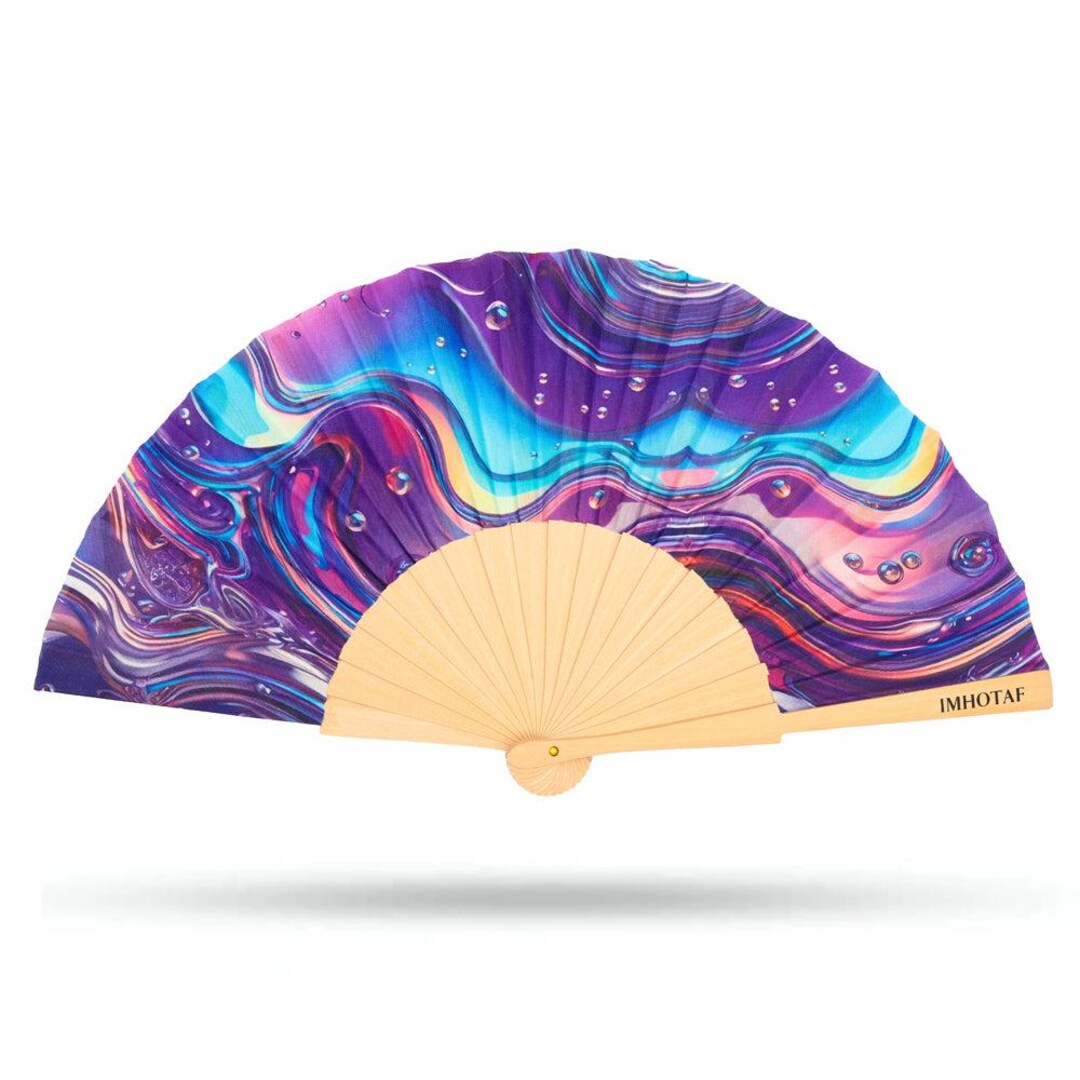 Violet Cascade Hand Fan - Etsy