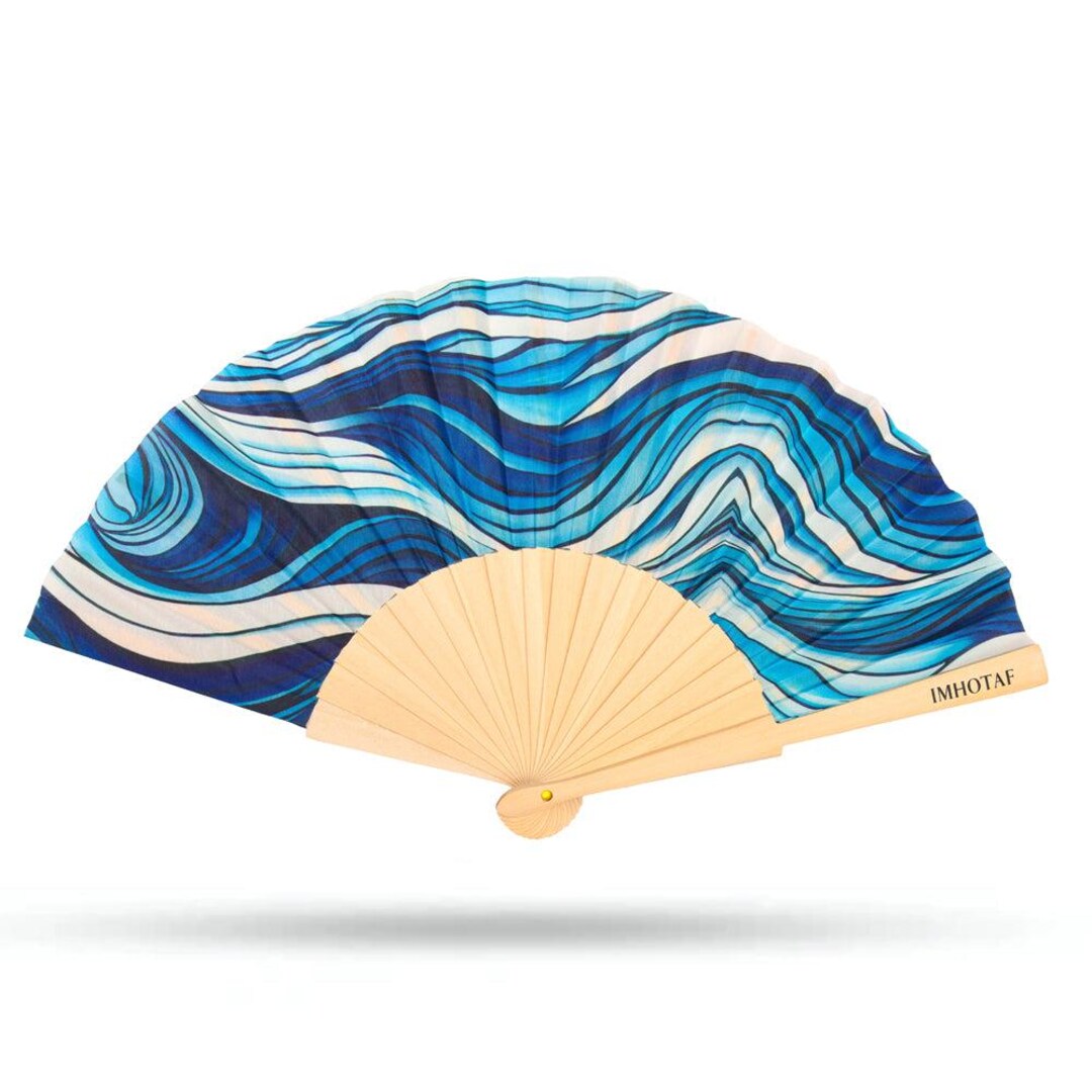 Ocean Flow Hand Fan - Etsy