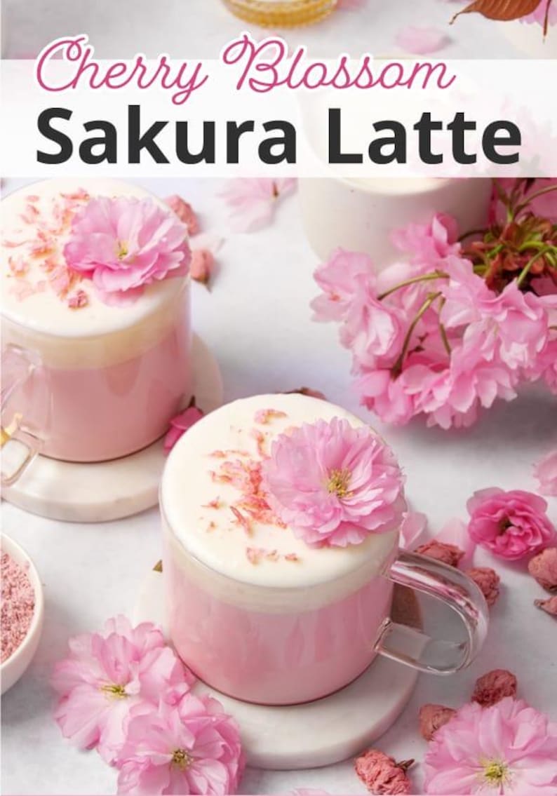 Sakura Latte Recipe: Floral Cherry Blossom Drink (digital Download) - Etsy