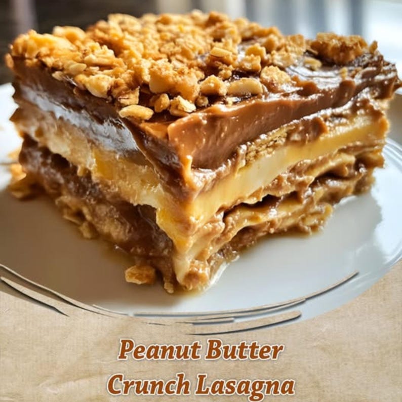 Homemade Peanut Butter Crunch Lasagna Recipe - Delicious Dessert Idea ...