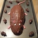 Handmade Chocolate Rat Cake With Cherry Mice - Unique Rodent Dessert ...