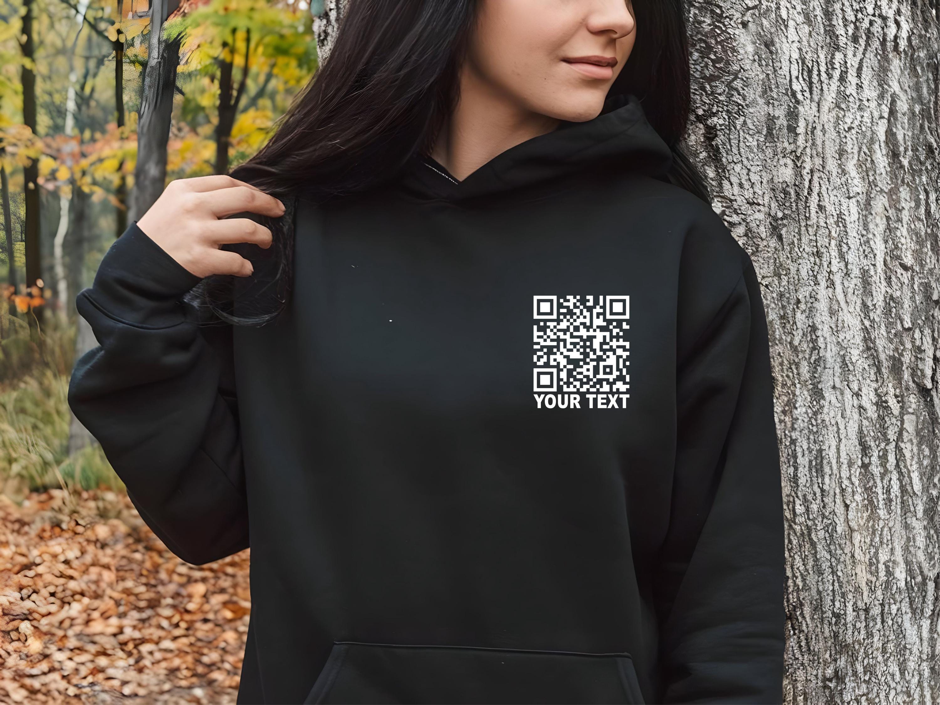 Personalized QR Code Hoodie, Custom Hoodie QR Code, Funny Gift ...
