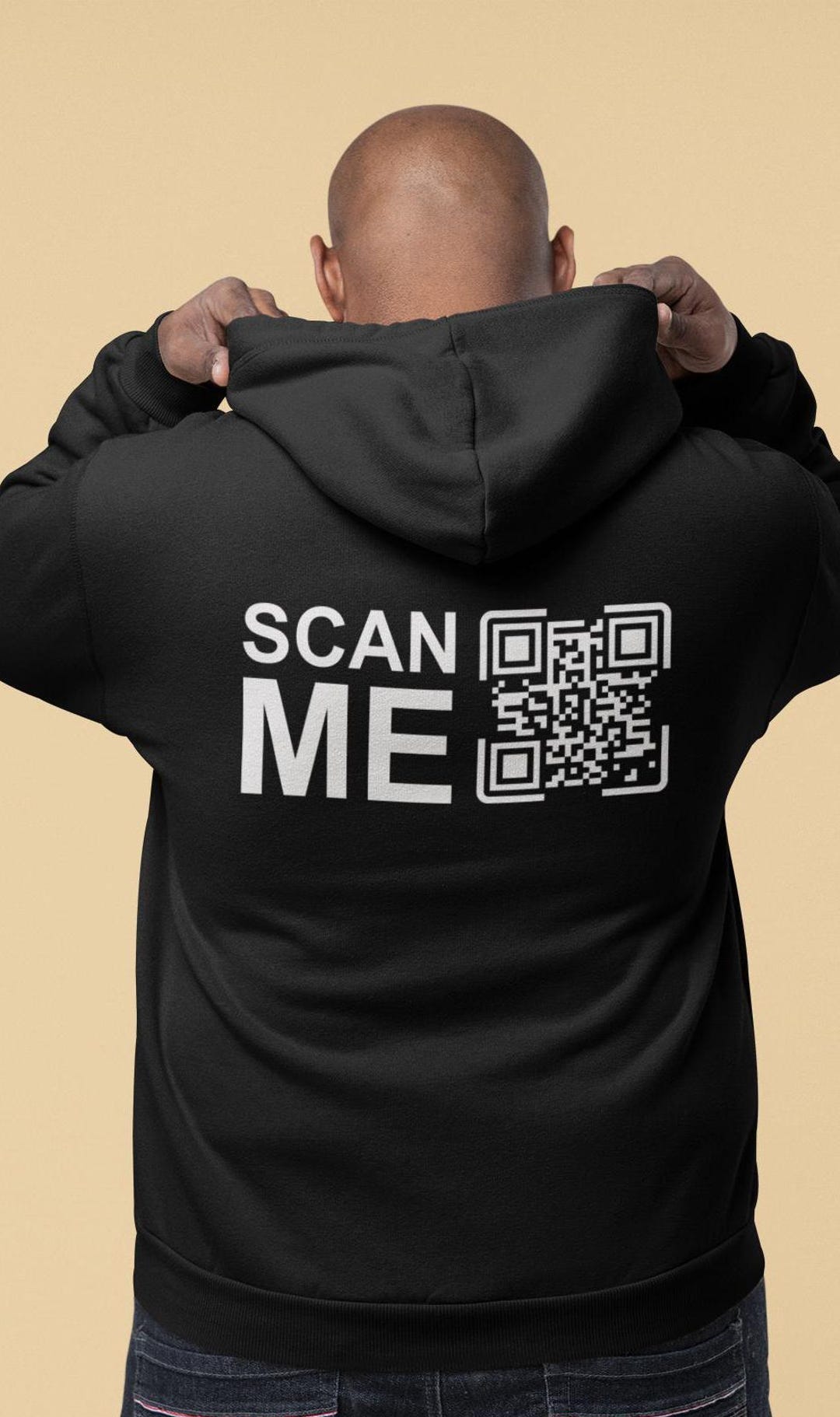 Custom QR Code Hoodie, Qr Code Hoodie, Custom QR Code Hoodie ...