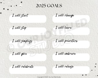 2025 New Years Resolutions Printable Year in Review Download New Years ...
