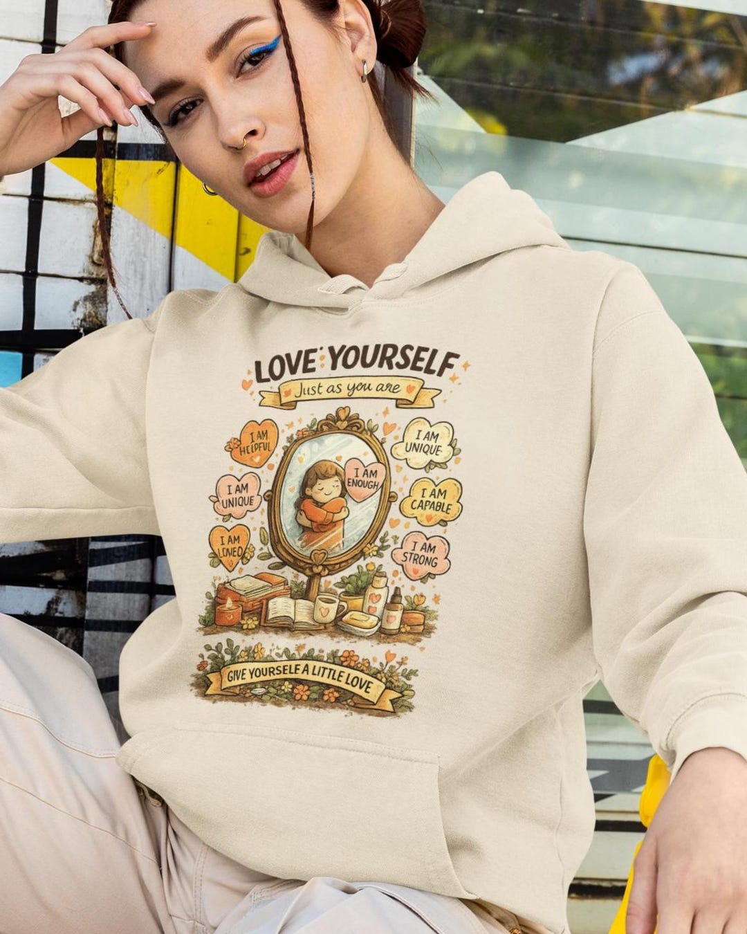 Be Your Best Self Shirt, Self Love Illustration Tshirt Hoodie ...