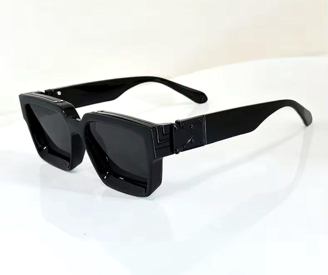 Retro Black Millionaire Shades Luxury Sunglasses 2024 for Men Designer ...