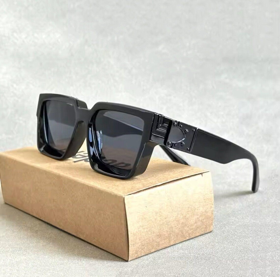 Retro Black Millionaire Shades Luxury Sunglasses 2024 for Men Designer ...