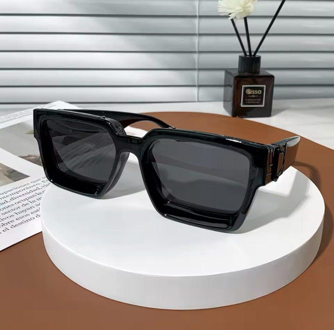Retro Black Millionaire Shades Luxury Sunglasses 2024 for Men Designer ...