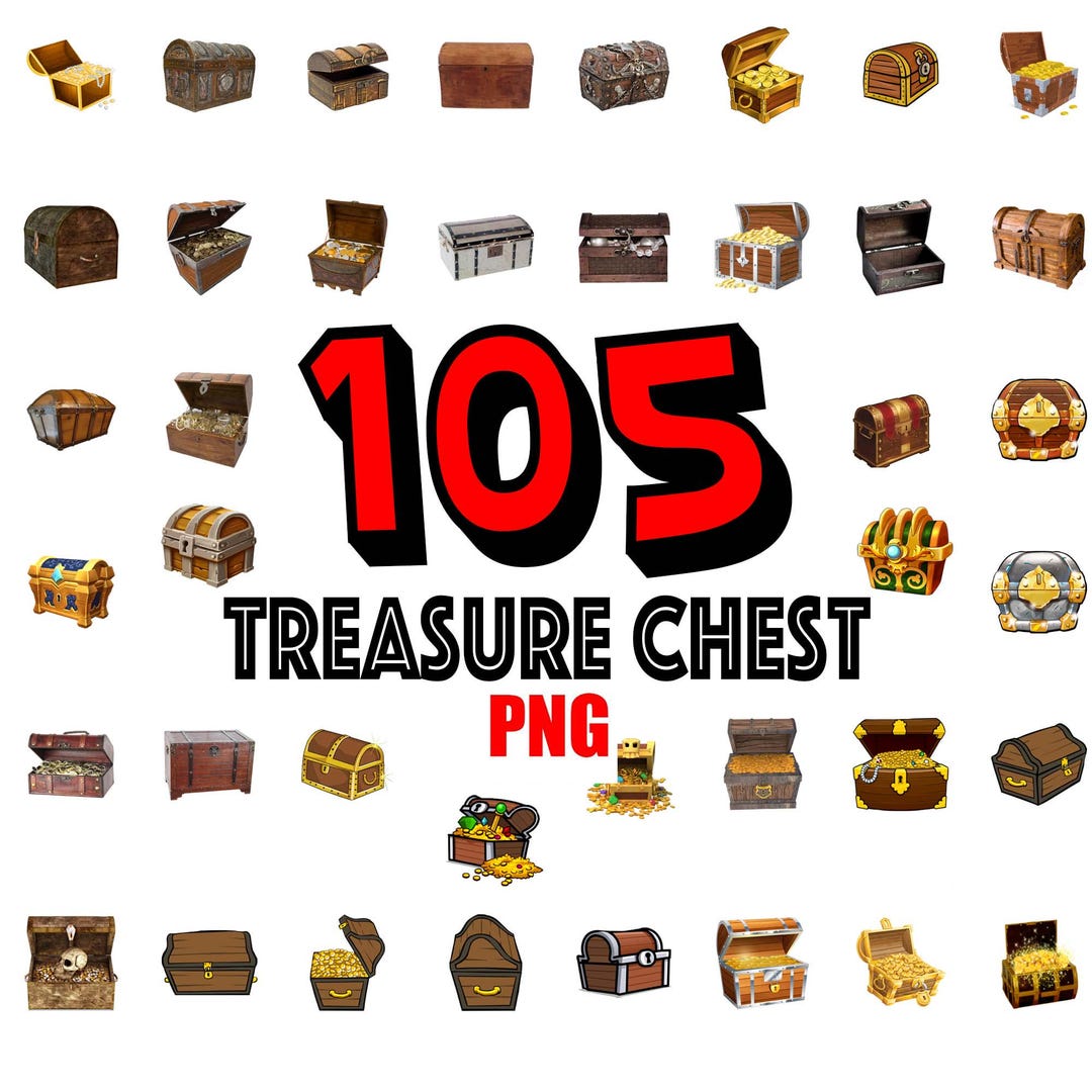 Treasure Chest PNG Bundle - Digital Files for Crafts & DIY Projects ...