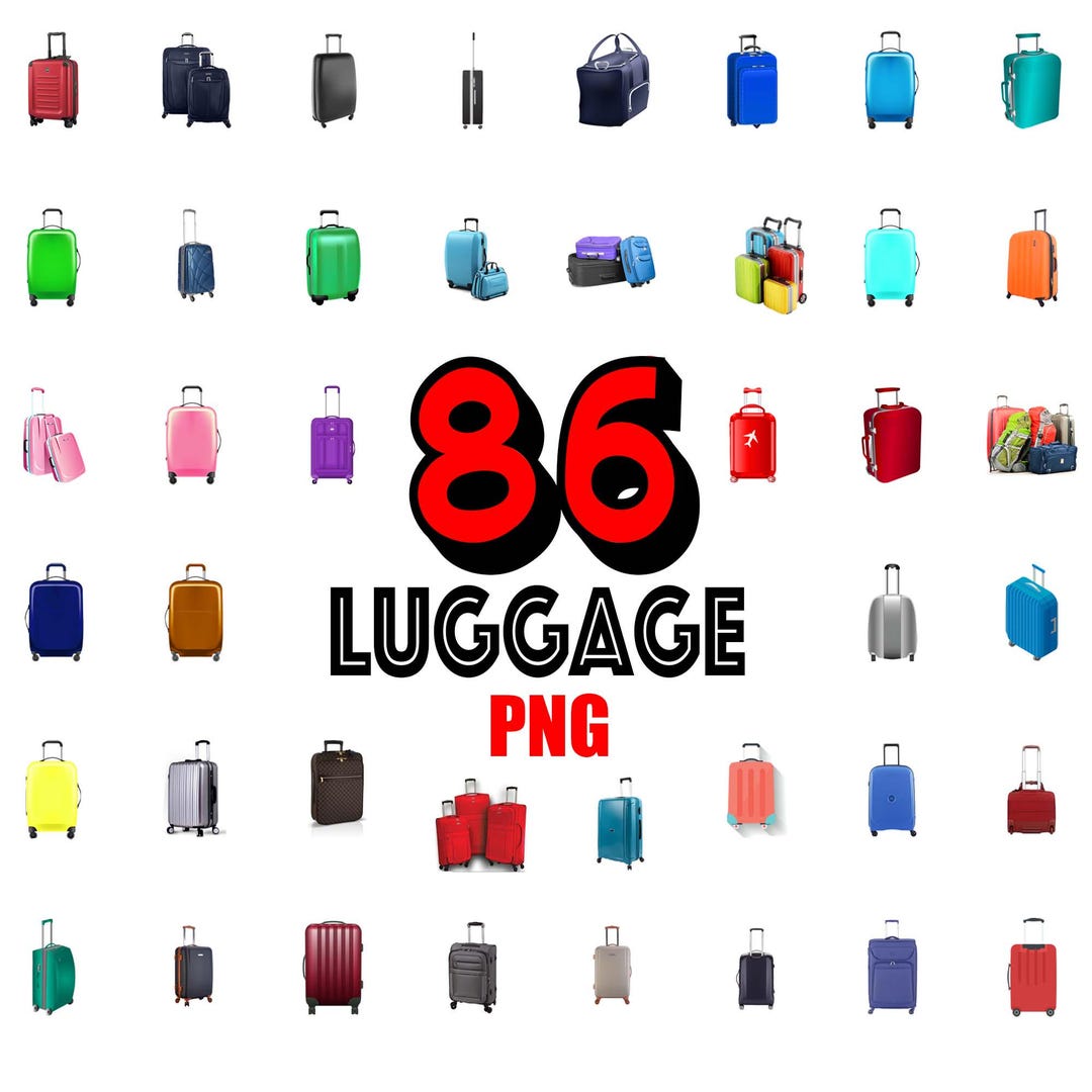 Luggage PNG Bundle - Digital Files for Crafts & DIY Projects - Digital ...