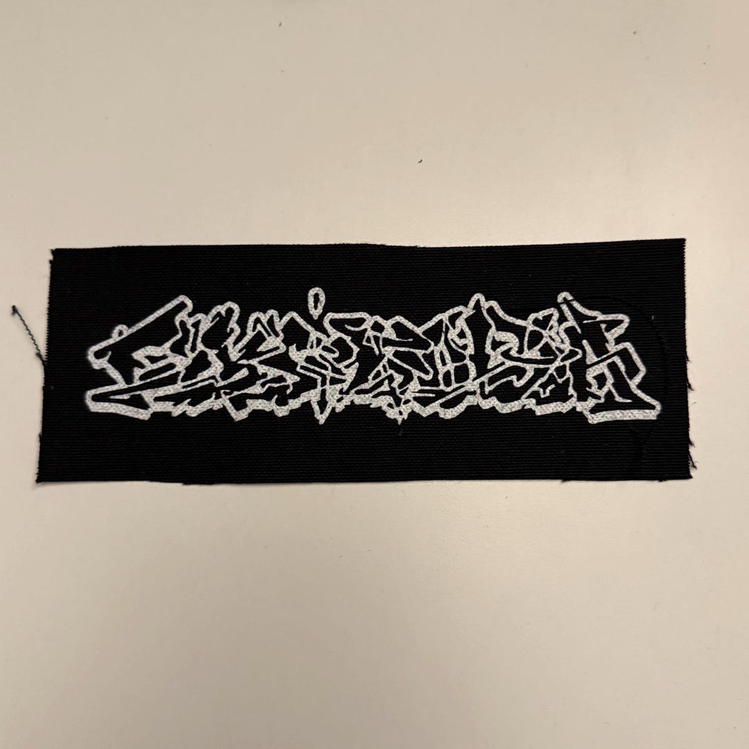 Dystopia Graffiti Crust Punk Canvas Patch - Etsy