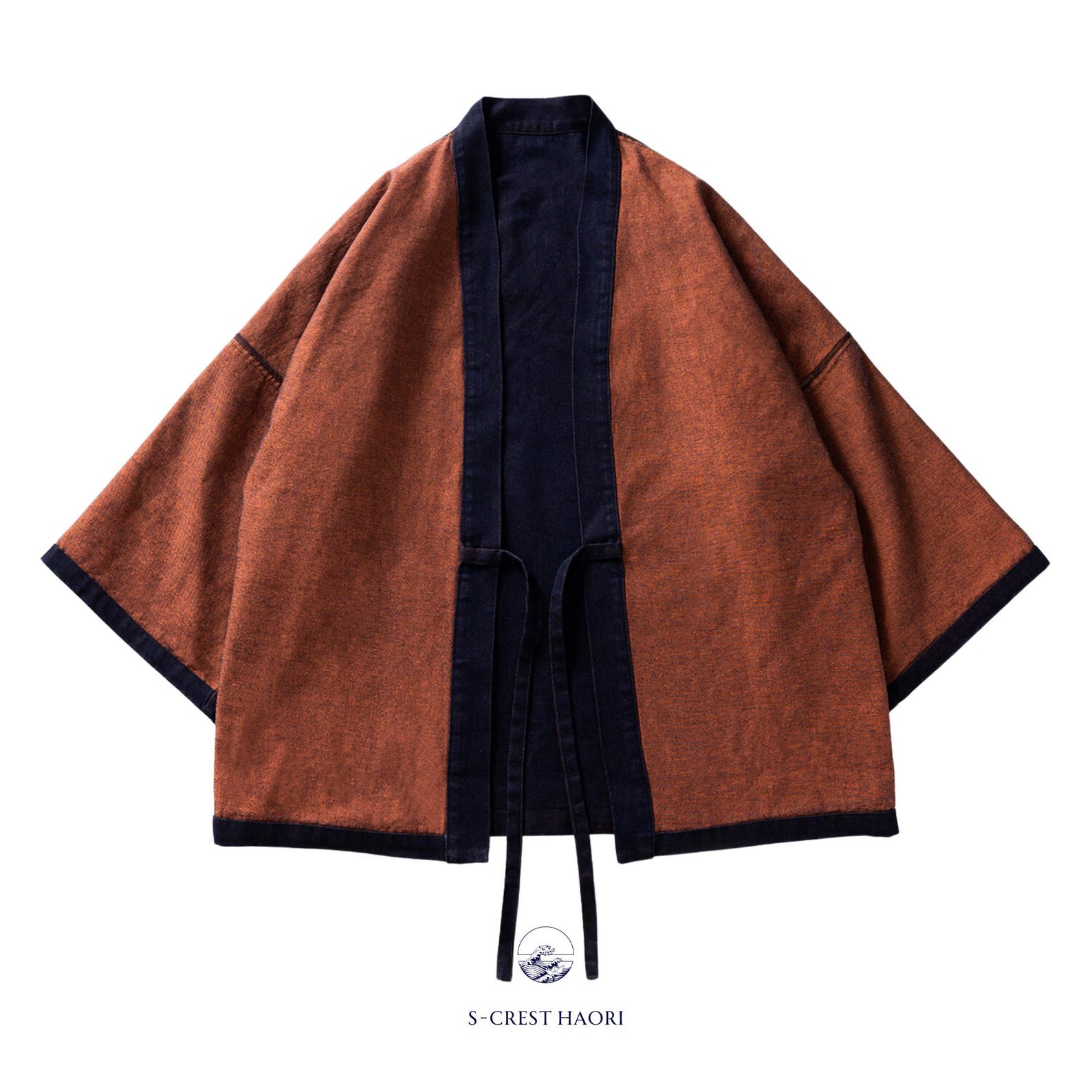 Indigo Orange | Original Design Reversible Japanese Kimono 3/4 Sleeve ...