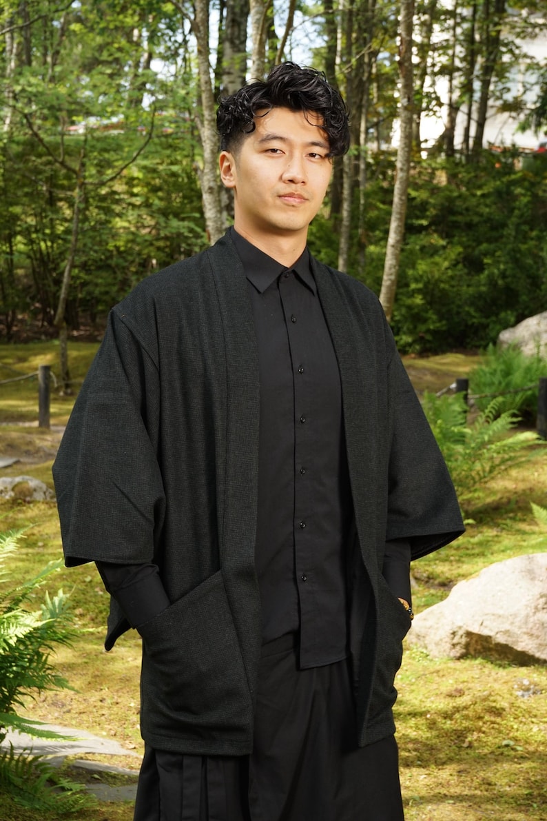 Original Design Winter Haori Kimono Jacket for Men, Handmade Noragi ...