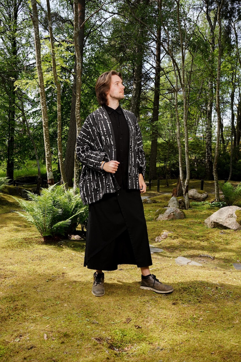 HIBI | Chaqueta kimono haori de diseño original para hombre, abrigo ...