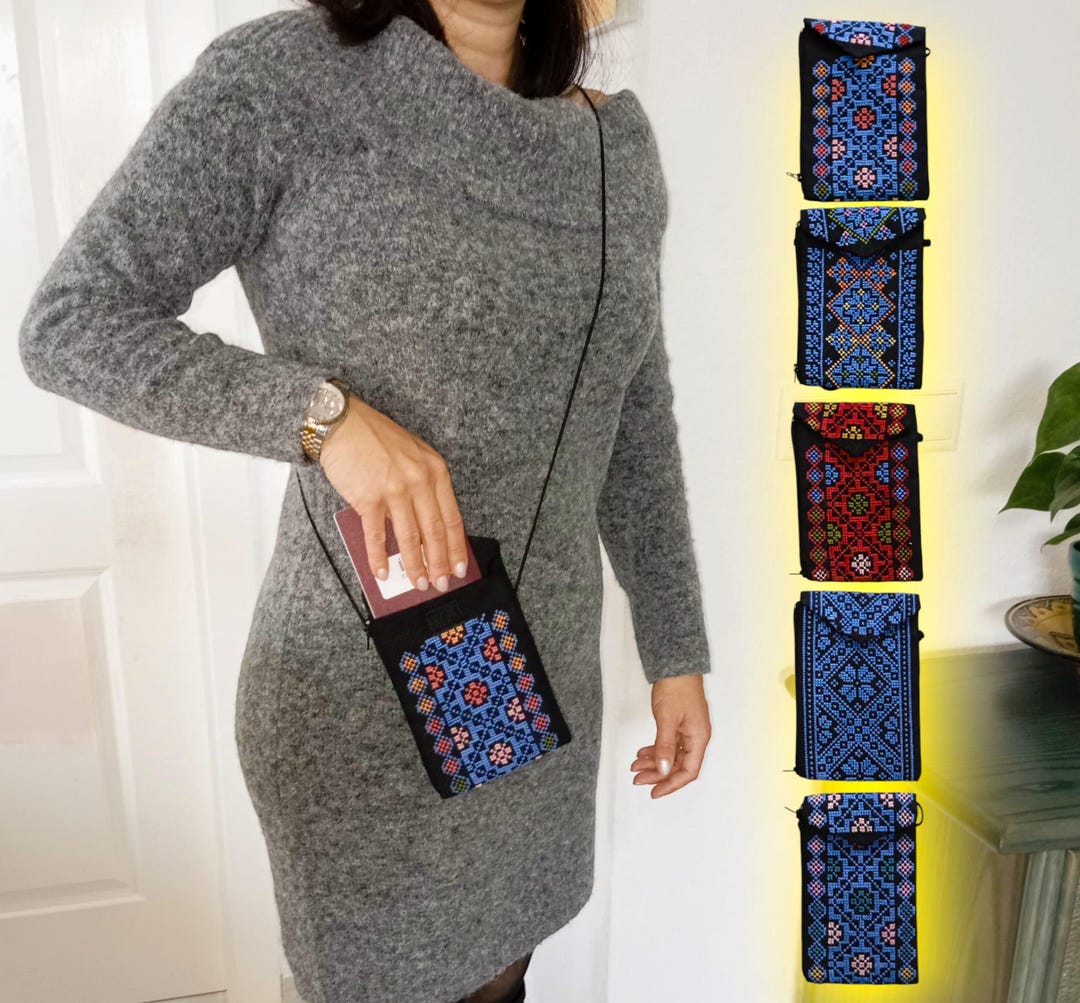 Multipurpose Purse, Tatreez, Cultural Heritage, Hand-stitched ...