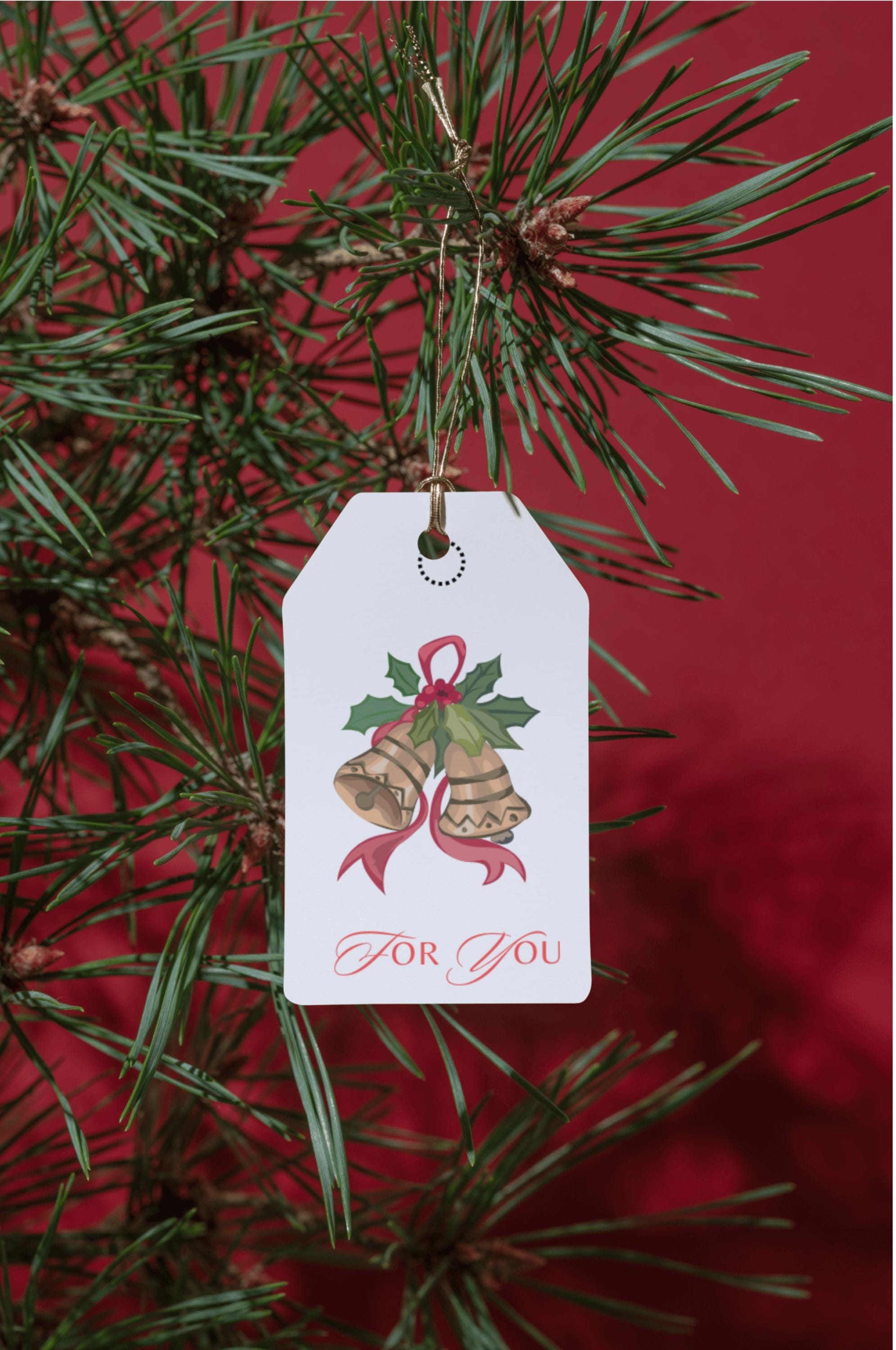 Printable Christmas Gift Tags, Elegant Holiday Present Tags, Festive ...