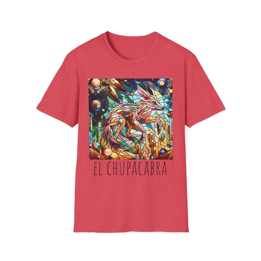 Colorful El Chupacabra Unisex Softstyle T-shirt, Mythical Creature ...