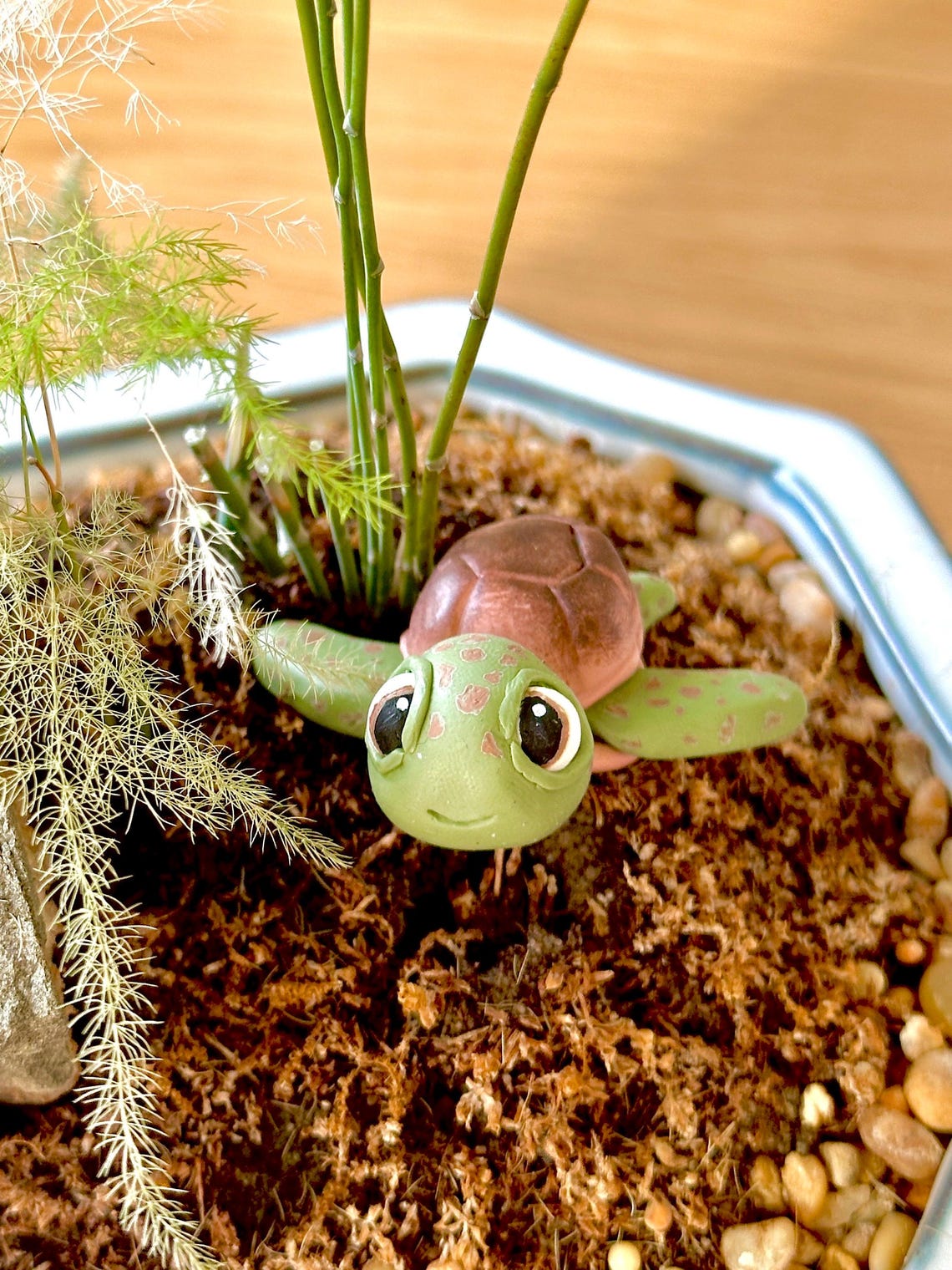 Sea Turtle Mini Clay Figurine | Movie Character | Polymer Clay | Cute ...