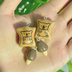 Japanese Chocolate Charm / Koala’s Biscuit & Chocoroom | Polymer Clay ...