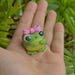 Coquette Pink Baby Girly Frog Figurine | Desk Friend | Handmade Gift ...