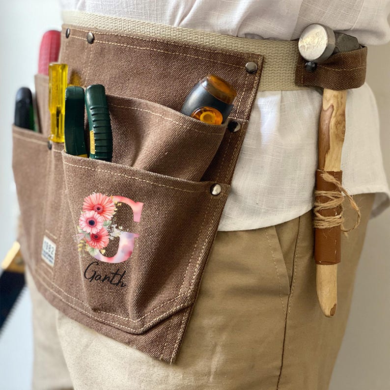 Personalization Heavy-duty Tool Belt, Adjustable Pouch Apron for ...