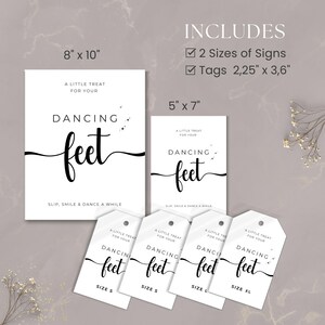 Signage for Slippers at Wedding, Bundle Customizable Flip Flop Tags ...