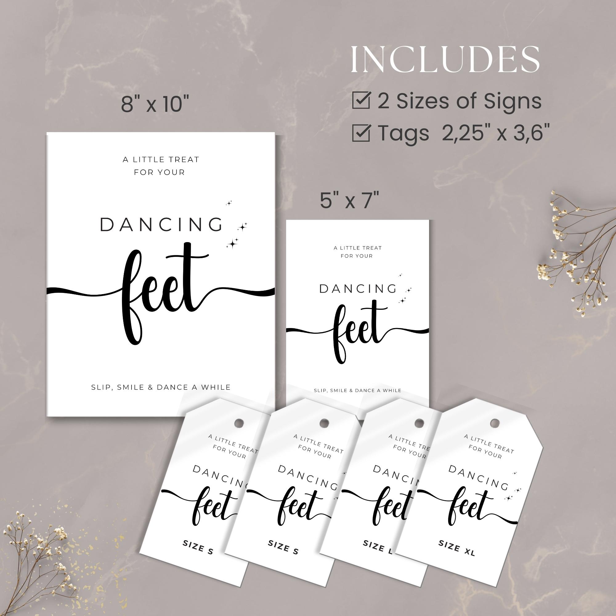 Signage for Slippers at Wedding, Bundle Customizable Flip Flop Tags ...