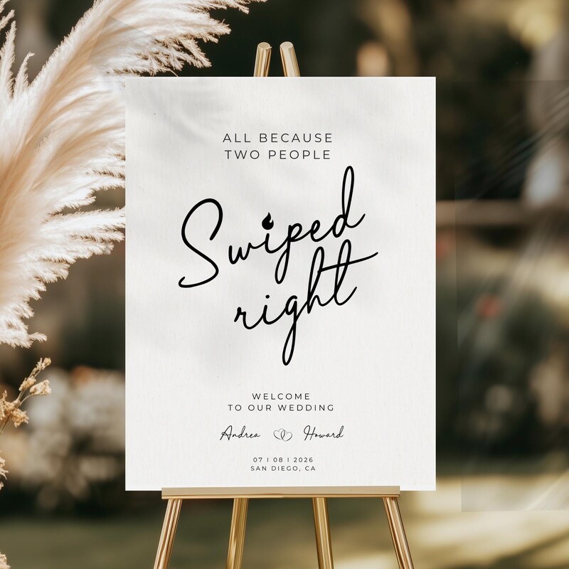 Tinder Wedding Invitation - Etsy
