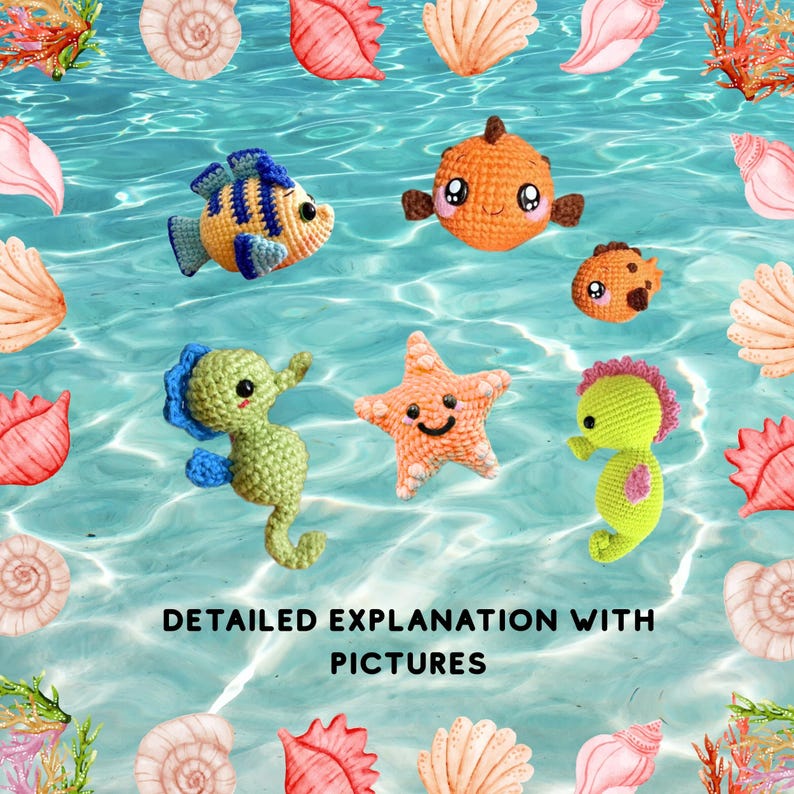 Ocean Animal Amigurumi Crochet Patterns PDF: Marine Life Toys - Etsy