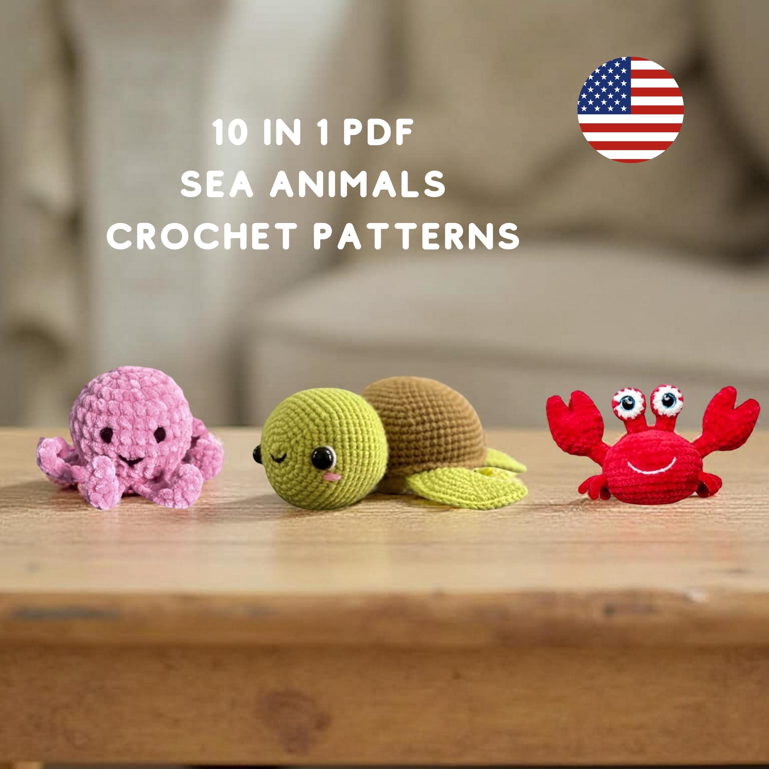 Ocean Animal Amigurumi Crochet Patterns PDF: Marine Life Toys - Etsy