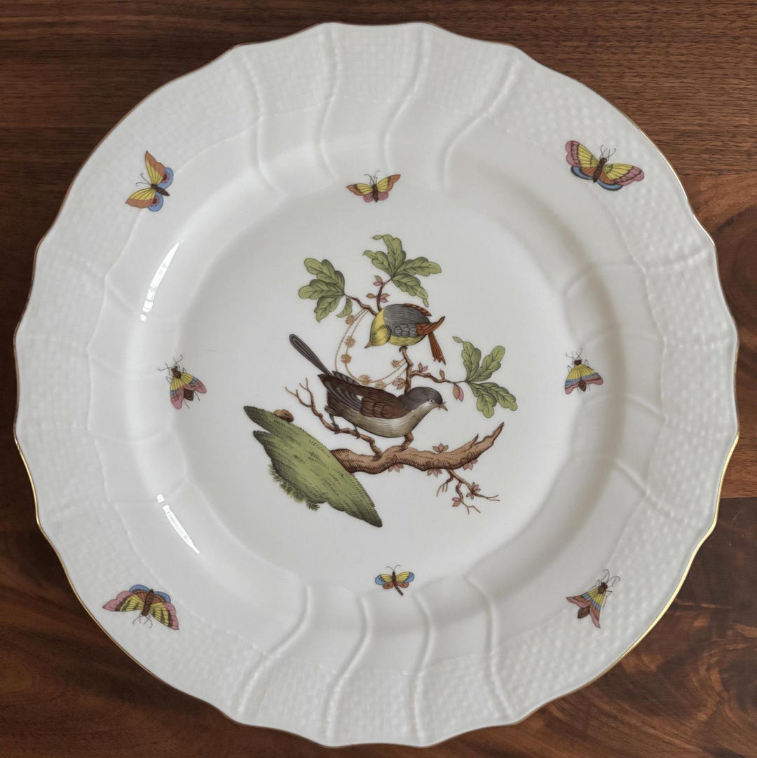 1524 Herend Hvngary Rothschild Bird Woven Porcelain Plate - Etsy