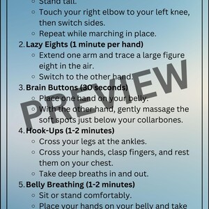 Morning Routine Brain Gym Printable | Daily Focus & Calm Activity for ...