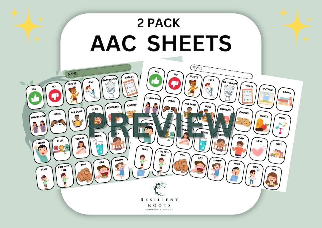 Low-tech AAC Communication Sheet for Parents & Caregivers | Printable ...