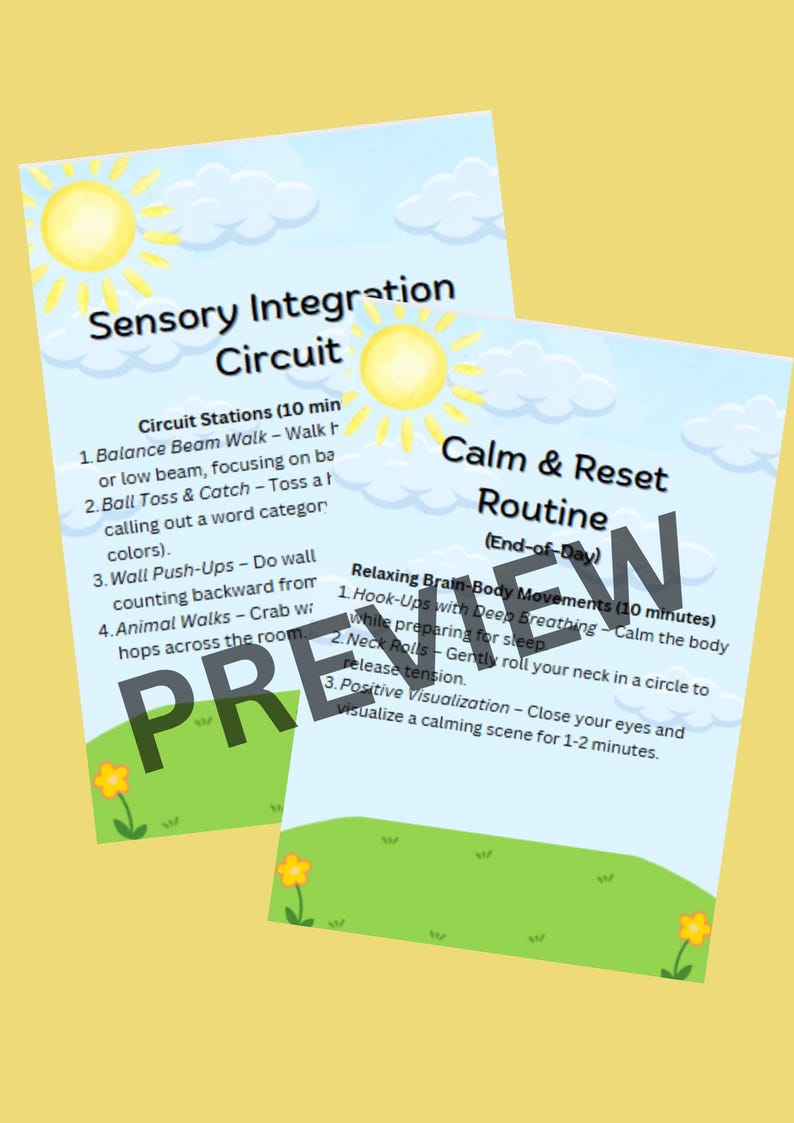 Brain Gym Bundle | Printable Routine for Focus & Calm - Etsy