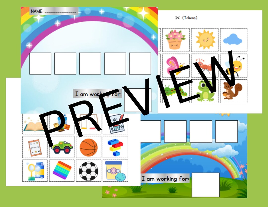 Rainbow Token Board | Printable Visual Reinforcement Tool | Behavior ...
