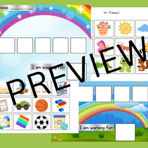 Rainbow Token Board | Printable Visual Reinforcement Tool | Behavior ...
