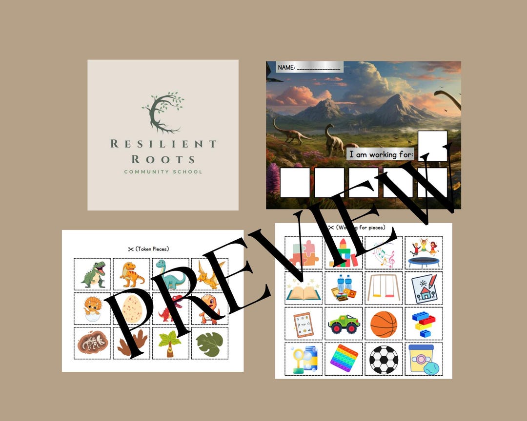 Dinosaur-themed Token Board | Printable Visual Reinforcement Tool ...