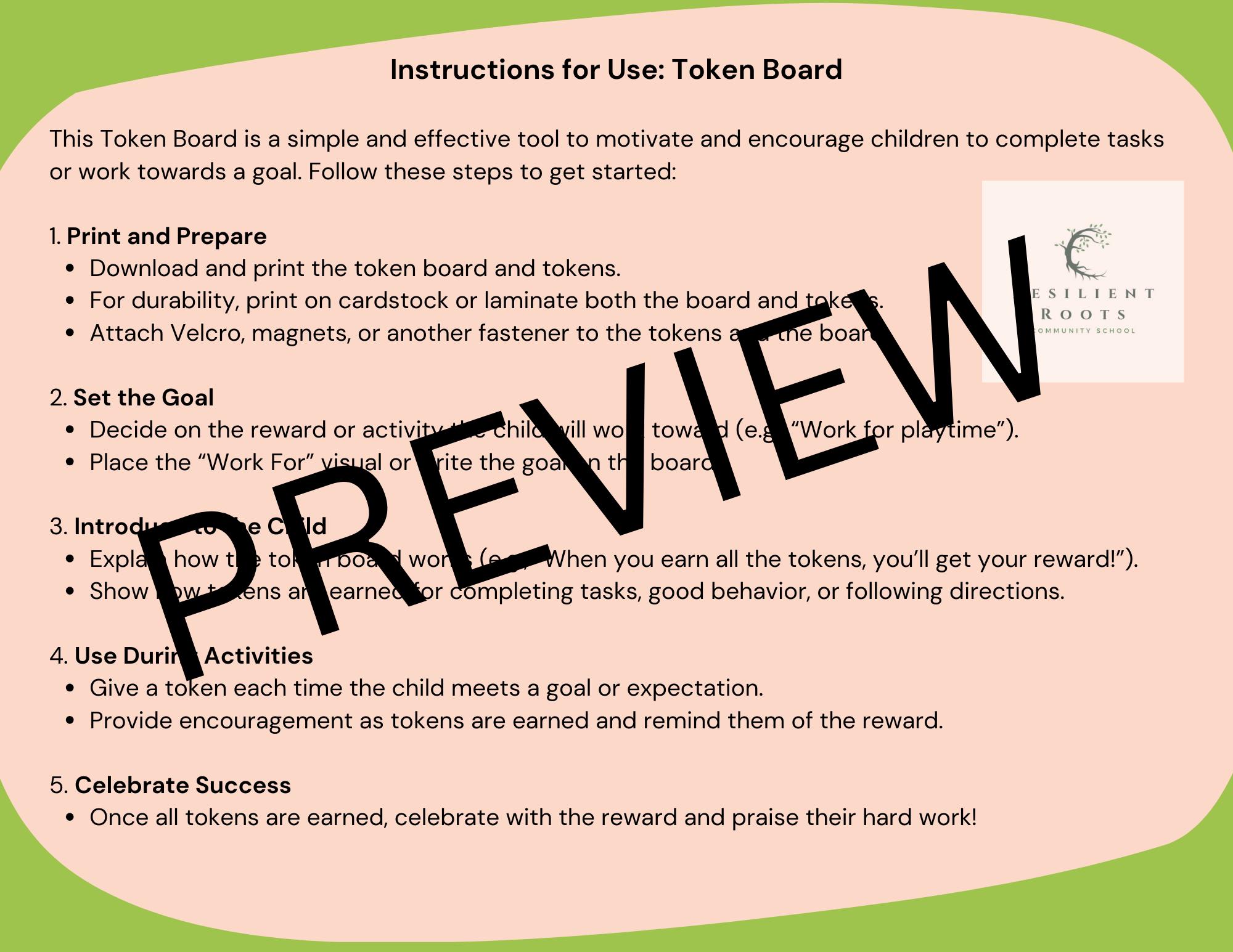 Rainbow Token Board - Etsy