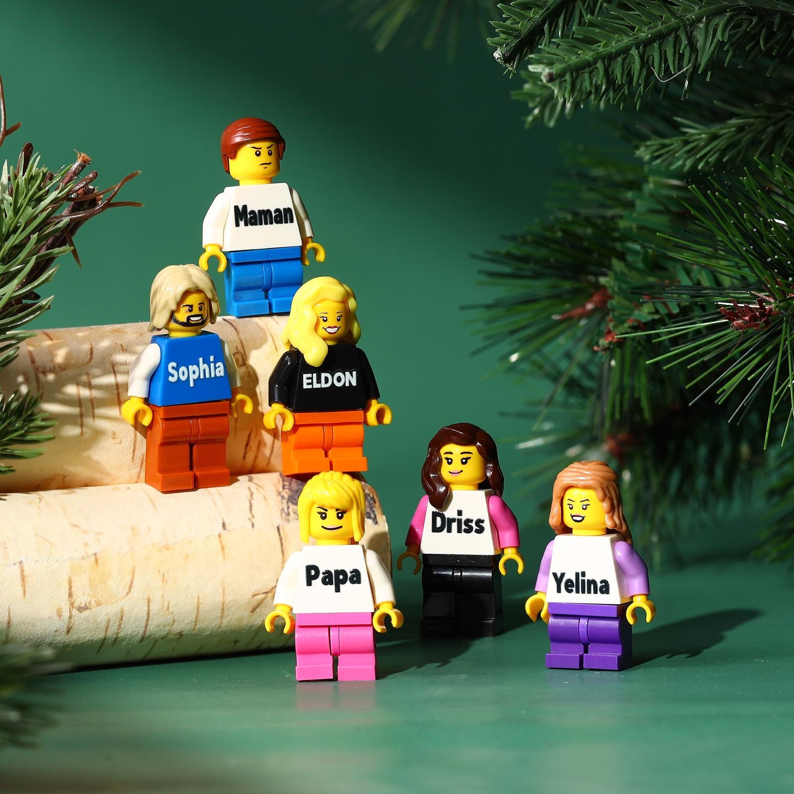 Personalized Brick Minifigure Holder Ornament With Name & Holiday ...