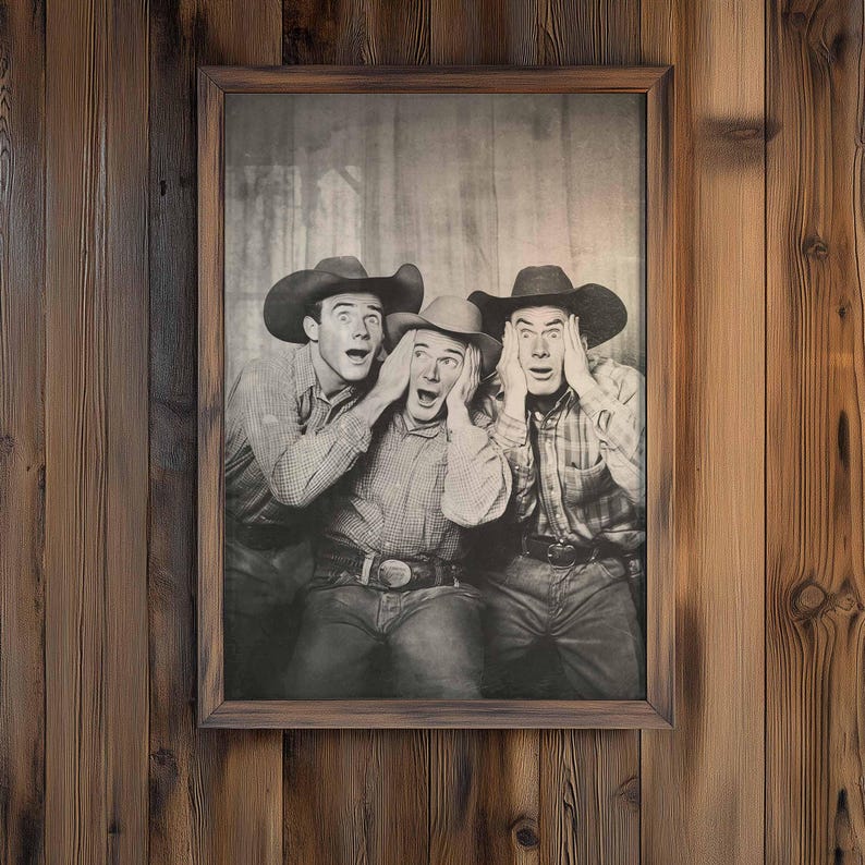 Vintage Cowboy Poster, Funny Cowboy Print, Western Wall Art, Funny ...