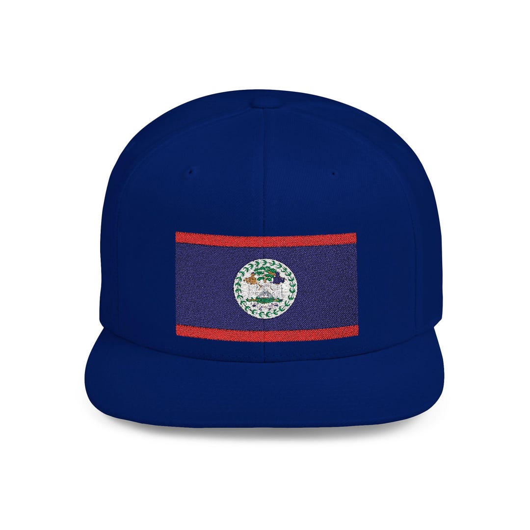 Belize Flag Flat Bill Snapback Hat | Stylish Trucker Cap for Outdoor ...