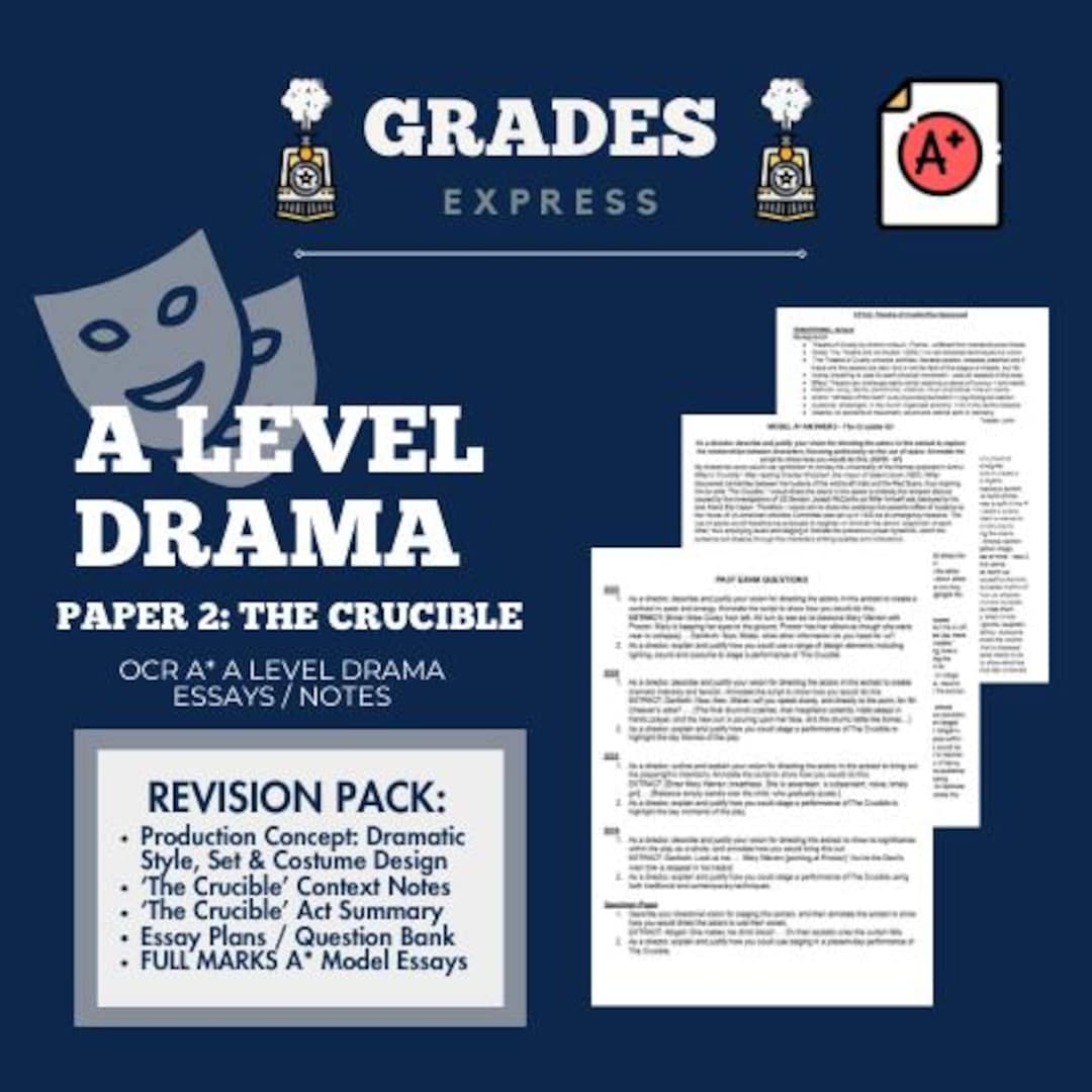 OCR A LEVEL DRAMA: Paper 2 the Crucible A/A* Model Essays & Notes - Etsy