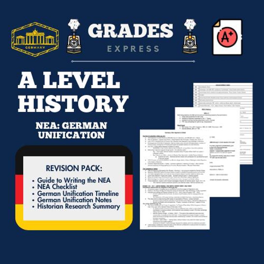 AQA A LEVEL History: NEA (german Unification) A* Complete Notes - Etsy