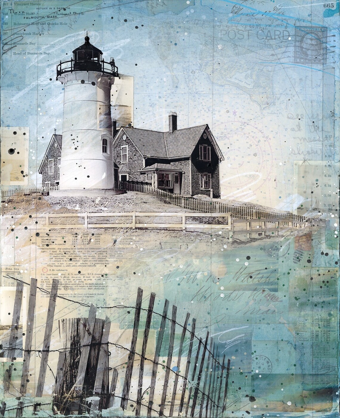 Nobska Light Art Print | Nobska Lighthouse Art | Cape Cod Art ...