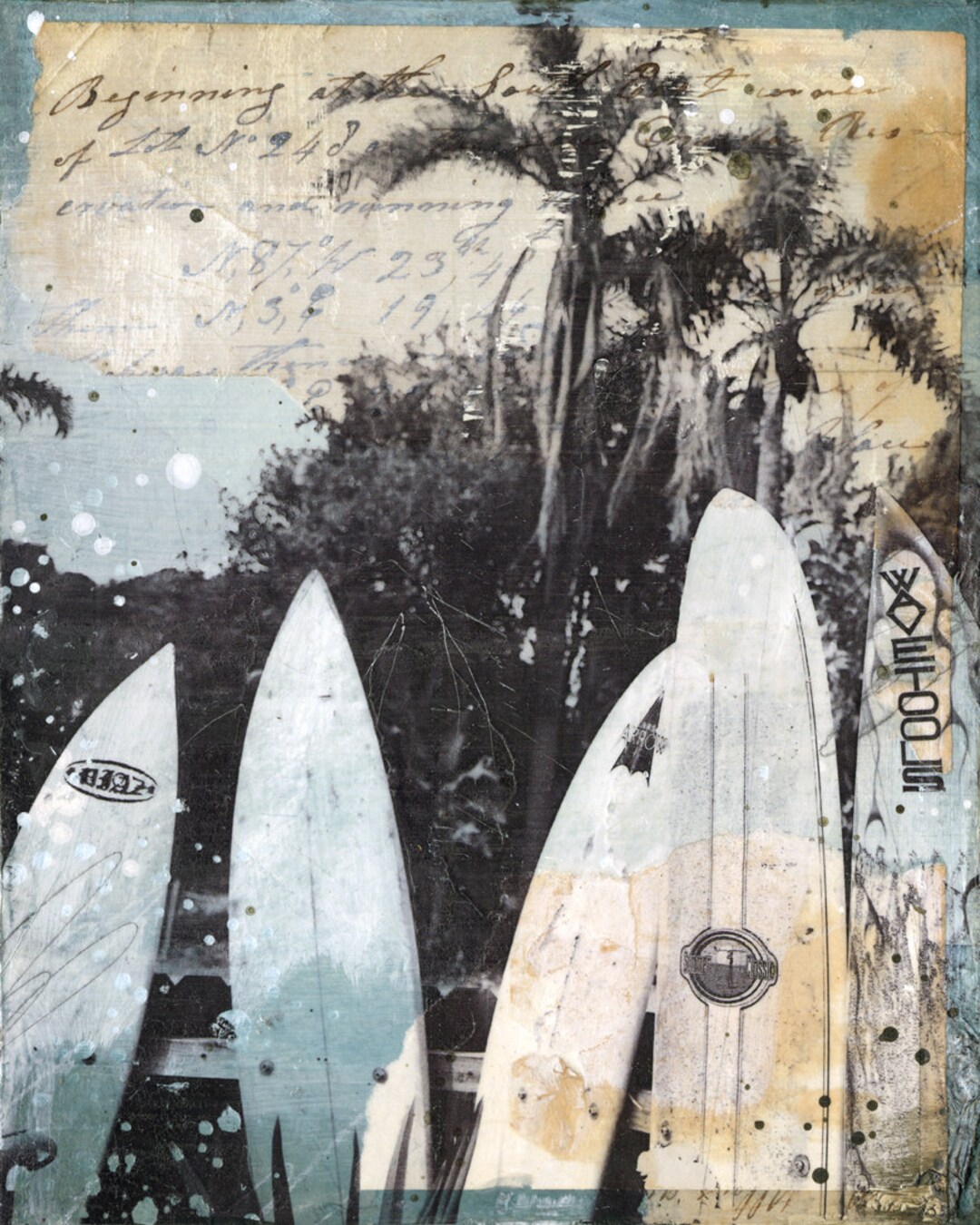 The Sandbox Print | Coastal Decor Art Print | Mixed Media Poster ...