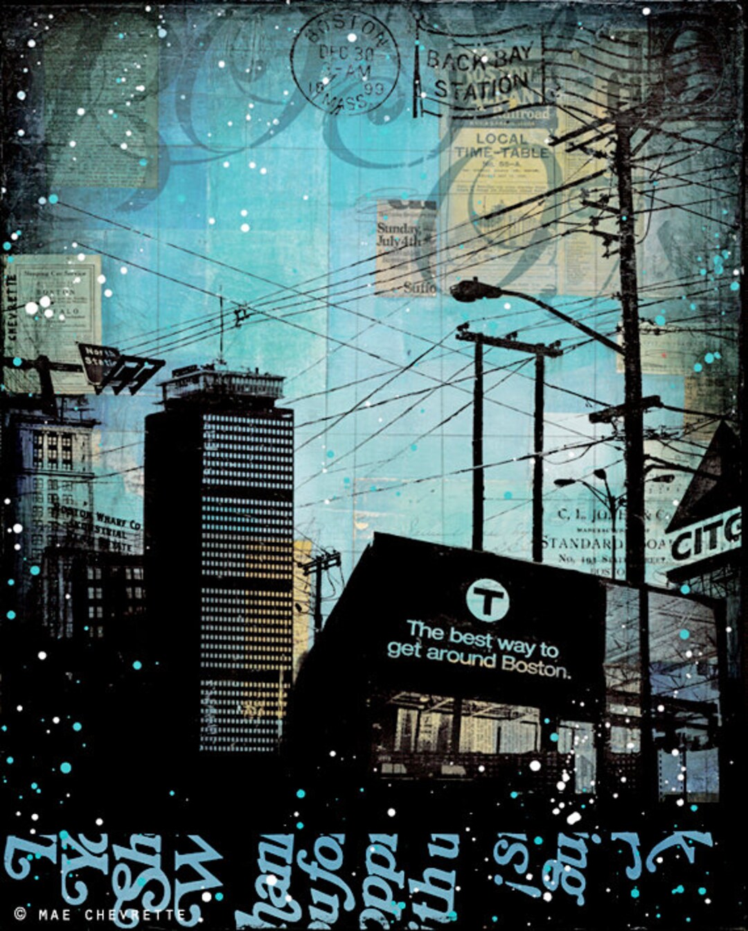 Local Boston No. 1 Paper Print - Inspirational Ocean Word Art - Etsy