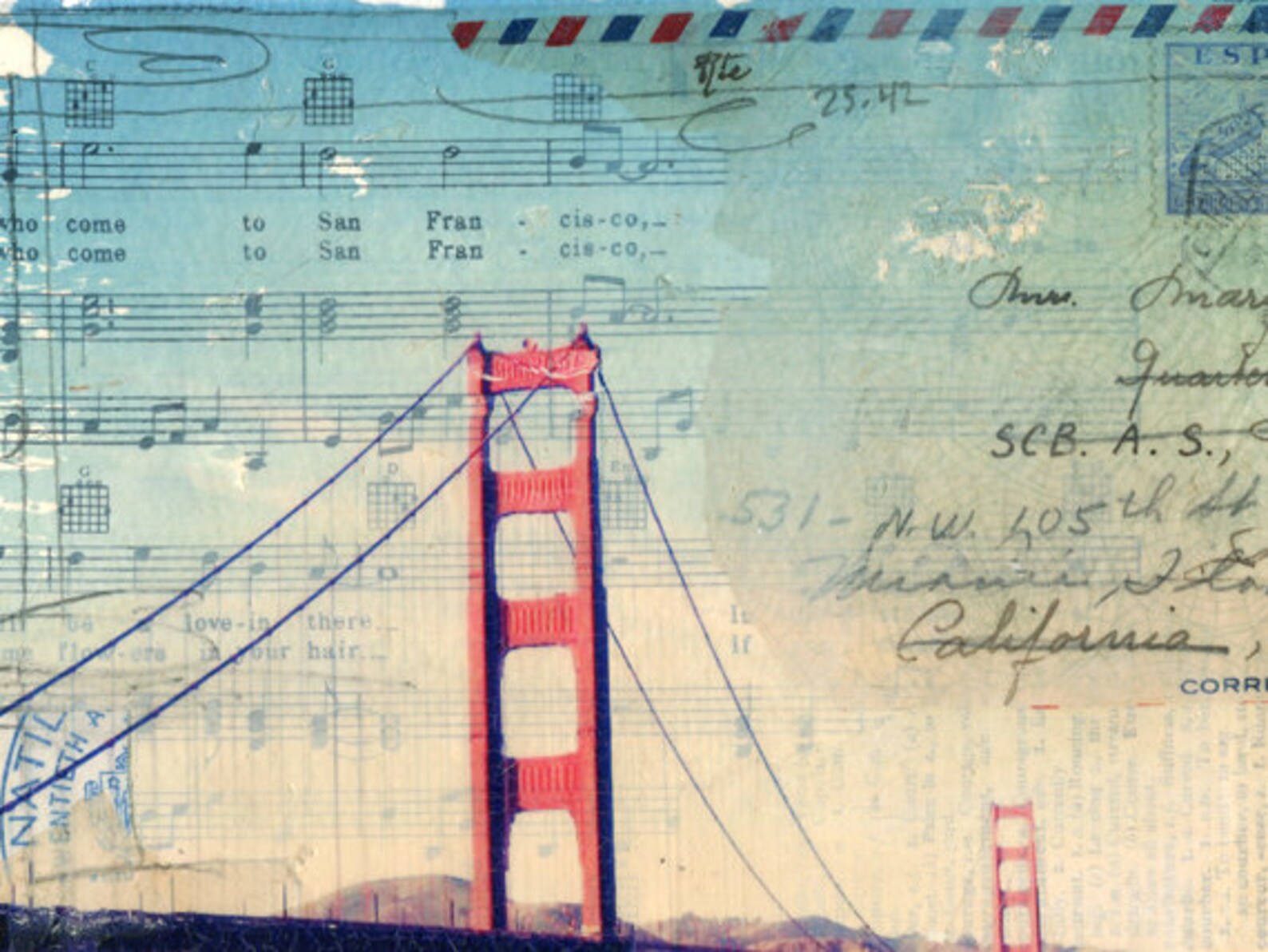Golden Gate No. 2 Paper Print San Francisco California Mixed - Etsy