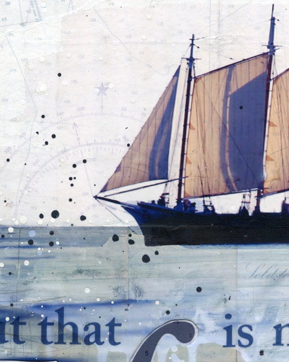 In Harbor Paper Print Inspirational Ocean Word Art - Etsy