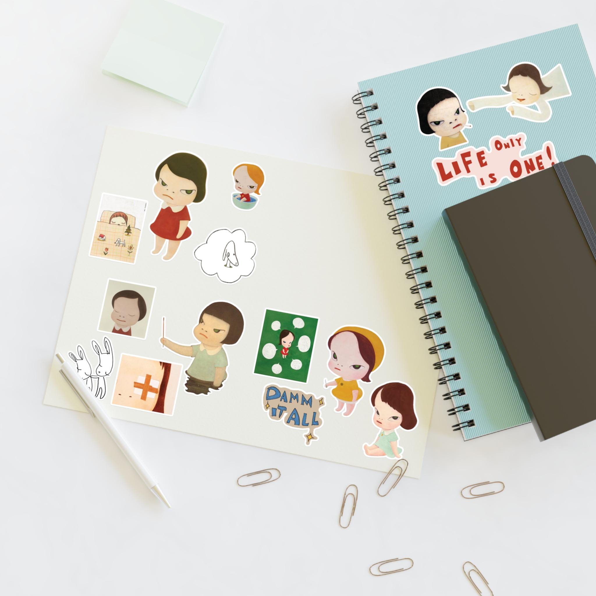 Yoshitomo Nara Sticker Set Whimsical Sticker Sheets, Cute Character Art ...
