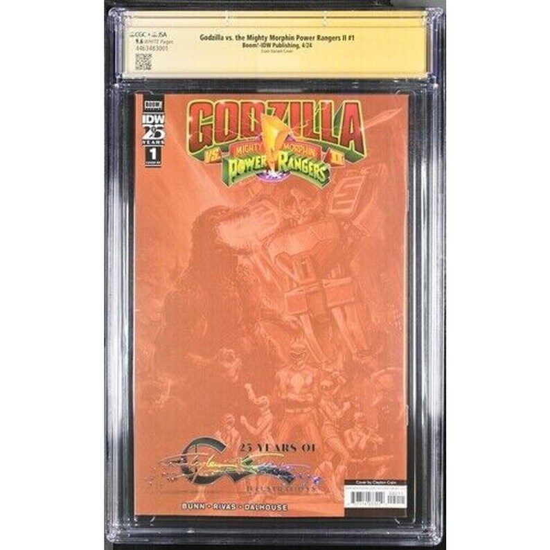 Godzilla Vs Mighty Morphin Power Rangers II #1 Clayton Crain Signed ...